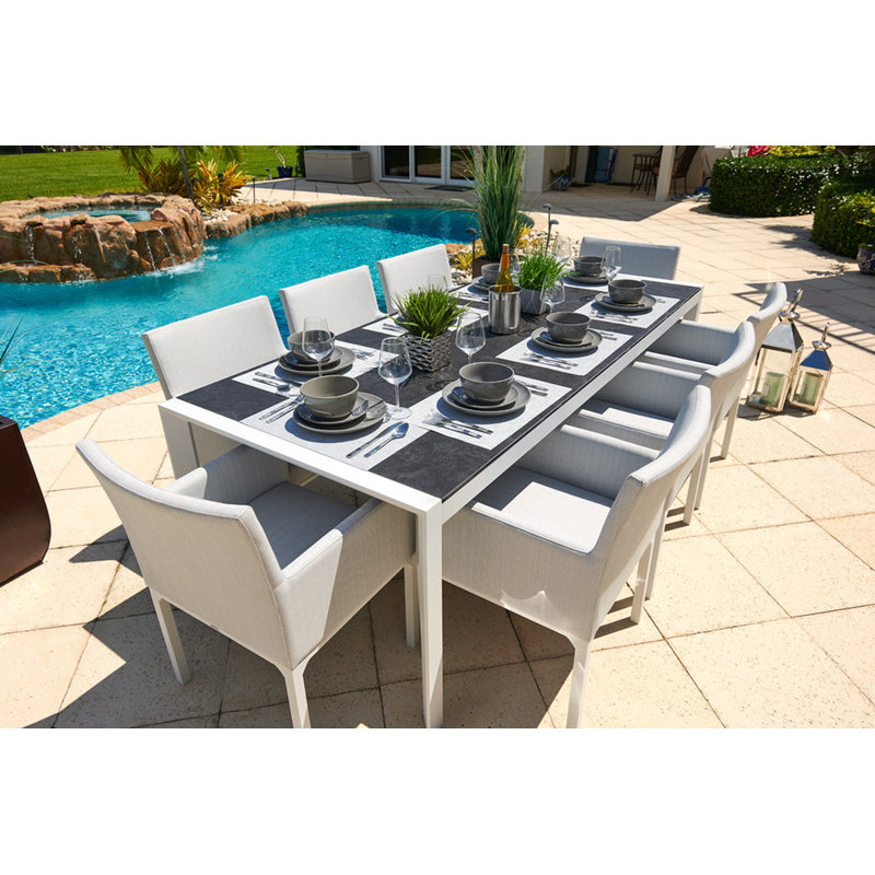 AKOYA Outdoor Essentials Milan Rectangular 8 - Person 90.5'' Long Dining Set with Cushions | Wayfair